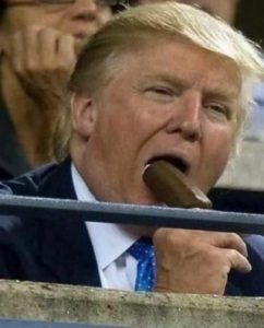 PHOTO Donald Trump Eating An Ice Cream Bar