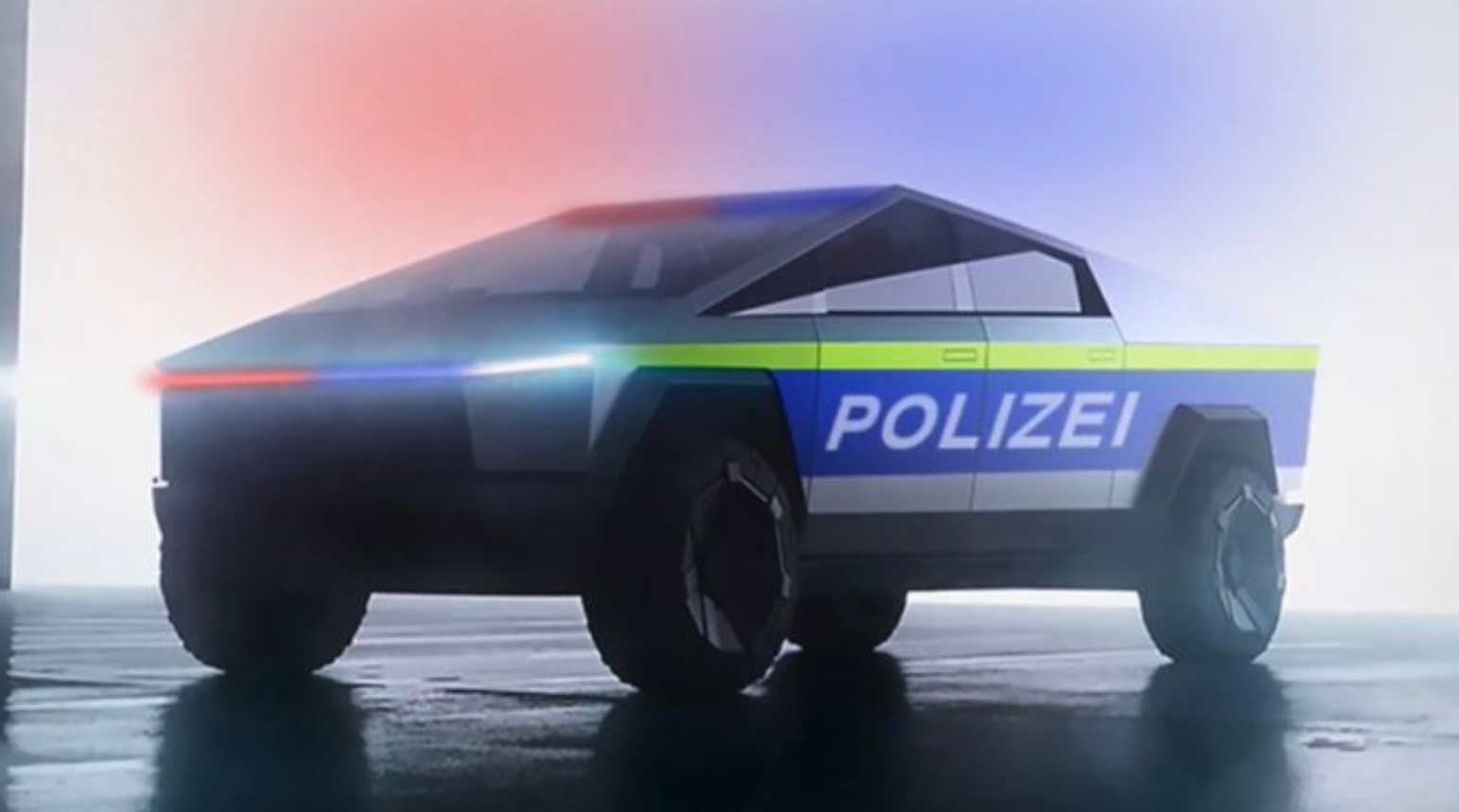 HD Close Up PHOTOS Tesla Cybertruck Dubai Police Car