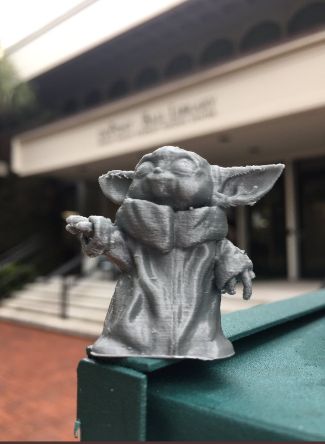 PHOTO 3D Printed Version Of Baby Yoda In An Innovation Lab