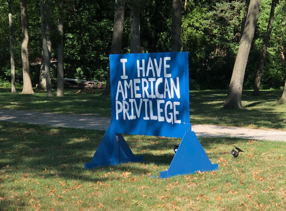 PHOTO Giant I Have American Privledge Donald Trump 2020 Sign