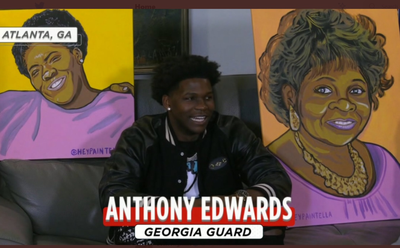 PHOTO Anthony Edwards Smiling With No Worries As He Awaits His Name To ...